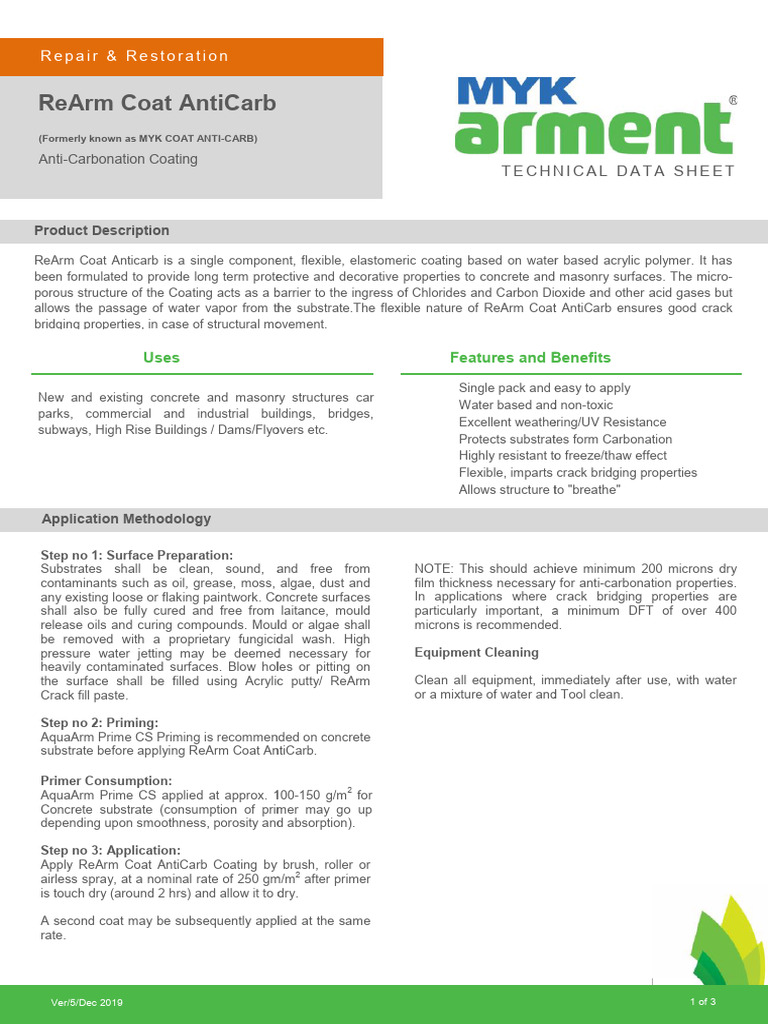 ReArm Coat Anticarb Ver 5 | PDF | Concrete | Materials