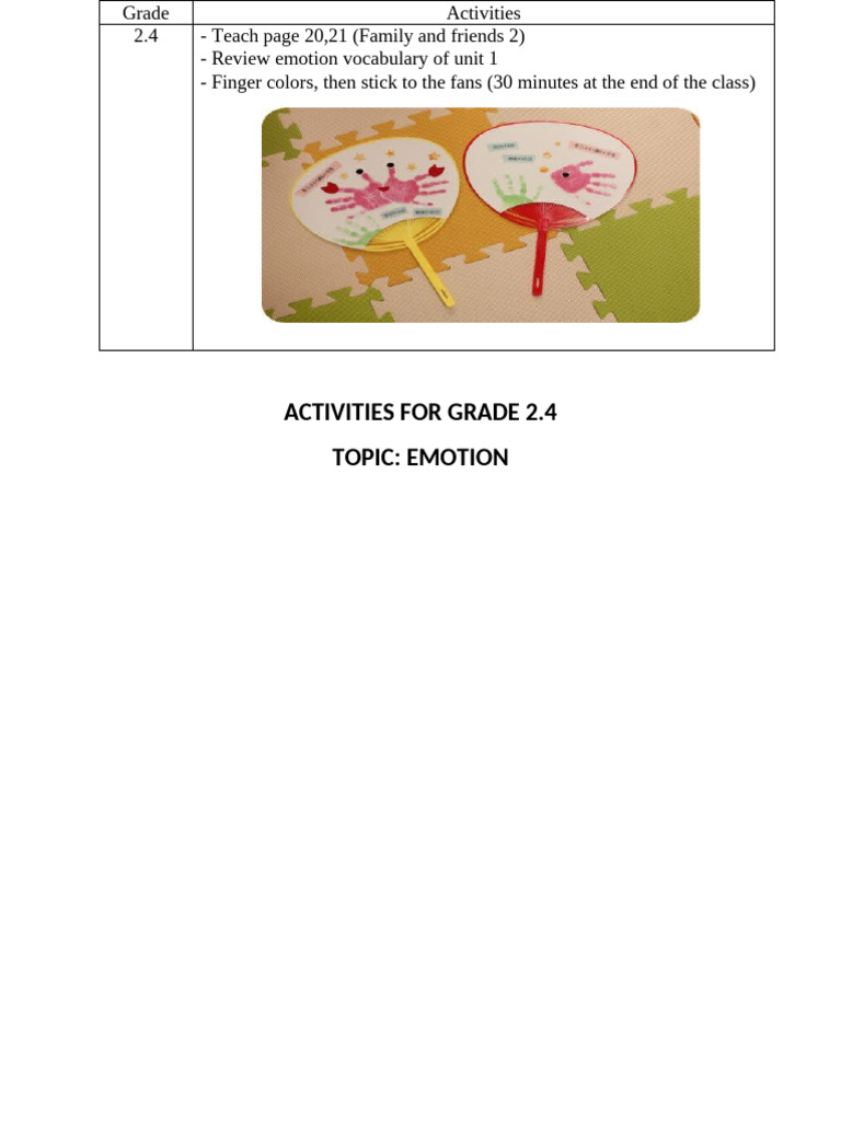 Activities For Grade 2.4 | PDF