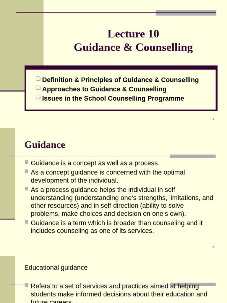 Guidance and Counselling | PDF | Psychotherapy | Counseling Psychology