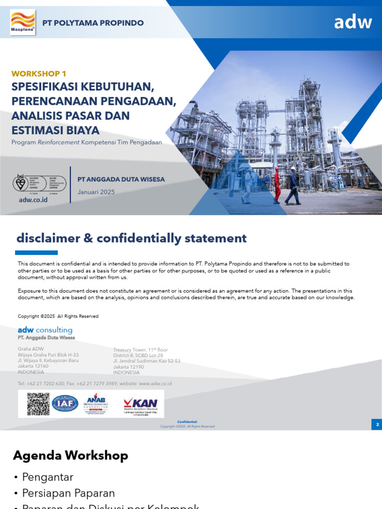 Workshop Pengadaan PT Anggada Duta Wisesa | PDF