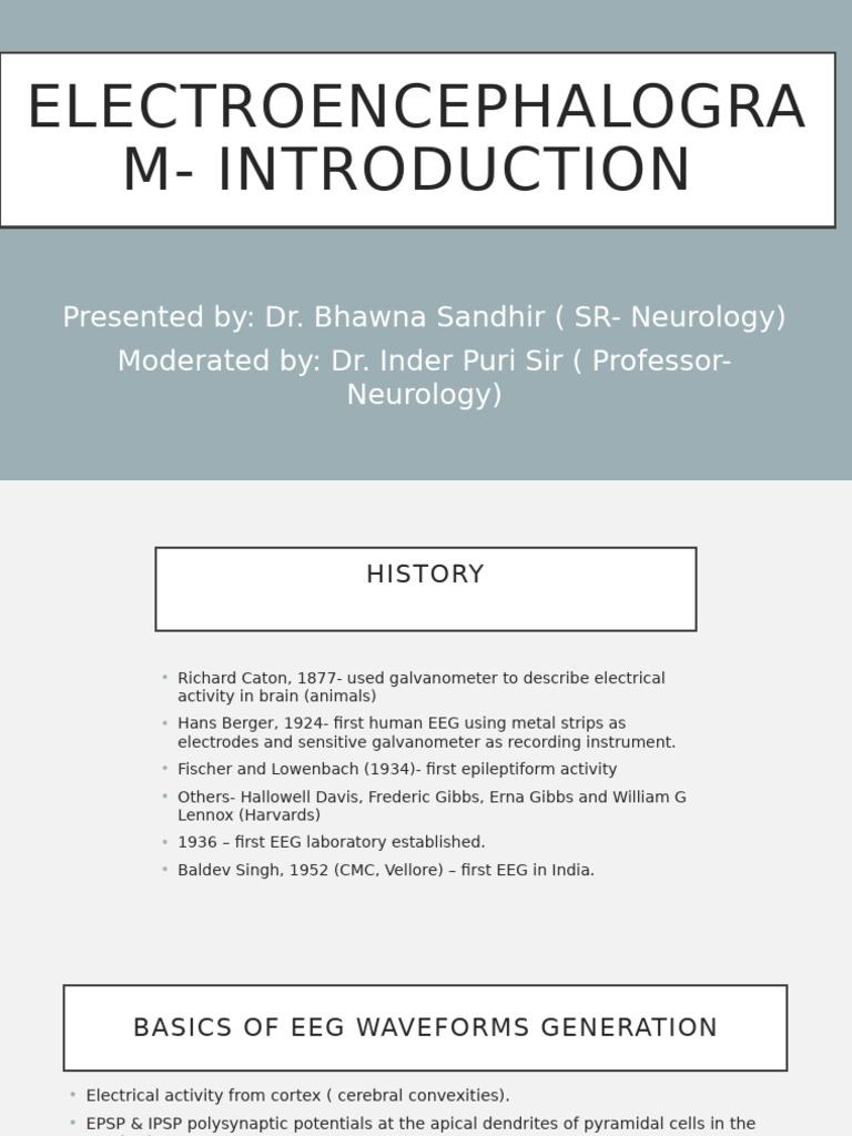 Electroencephalogram - Basics | PDF | Electroencephalography | Excitatory Postsynaptic Potential