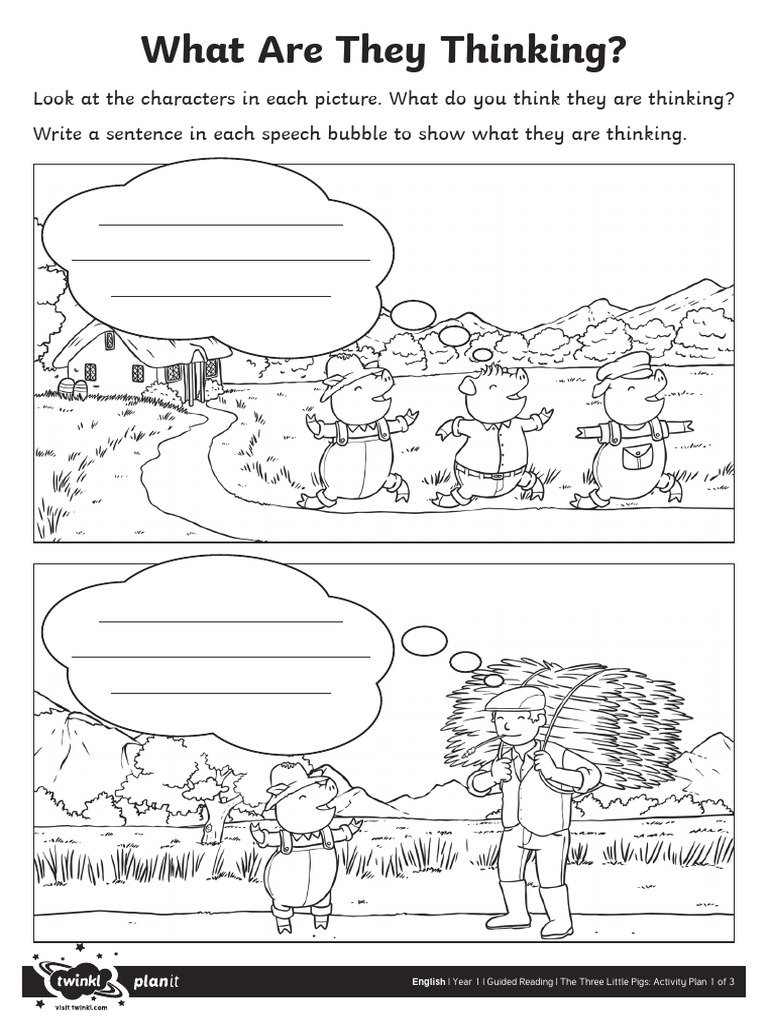 What Are They Thinking Activity Sheets | PDF