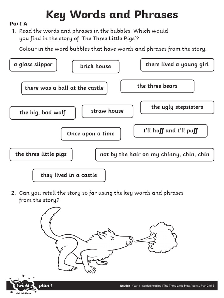 Year 1 Guided Reading: Three Little Pigs Activity | PDF | European ...