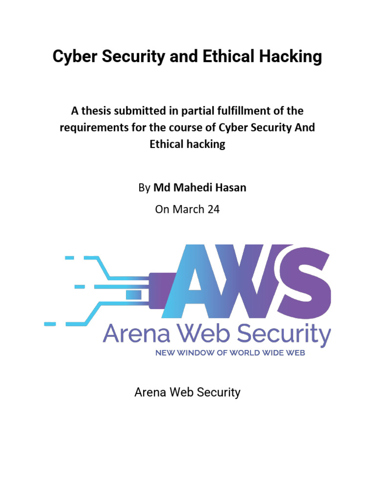 Cyber Security and Ethical Hacking Thesis1 | PDF | Malware | Transmission Control Protocol
