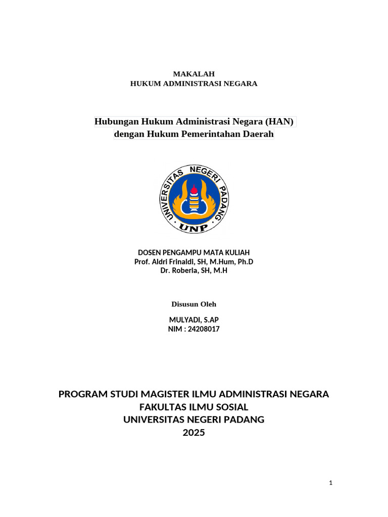 Hubungan Hukum Administrasi Negara (HAN) Dengan Hukum Pemerintahan ...