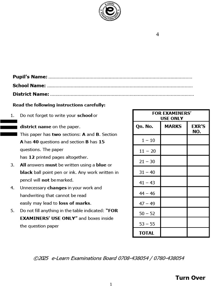 E-Learn p6 SST Bot 1 2024 | PDF | The Exodus | Prophets And Messengers ...