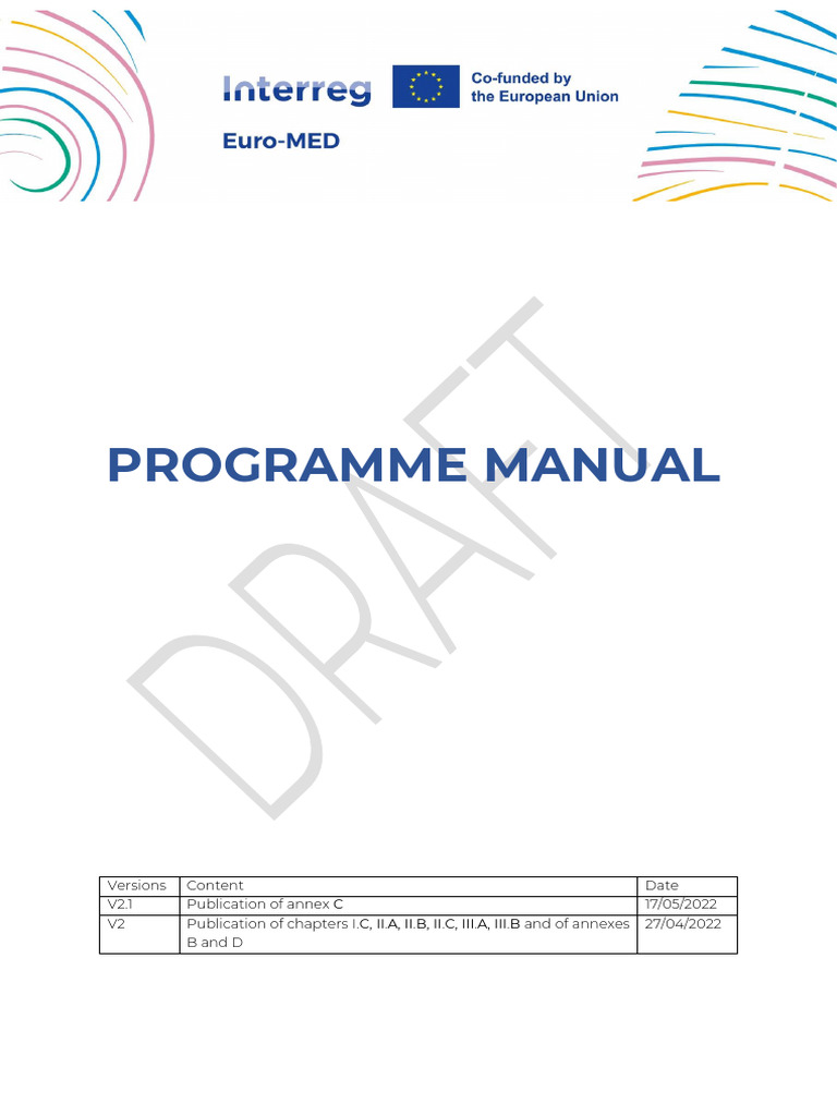 Interreg Euro-MED 2021-27 Manual | PDF | Partnership | European Union