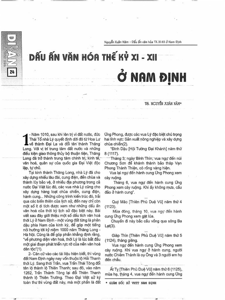 0905 - Dau An Van Hoa The Ky XI XII o Nam Dinh | PDF
