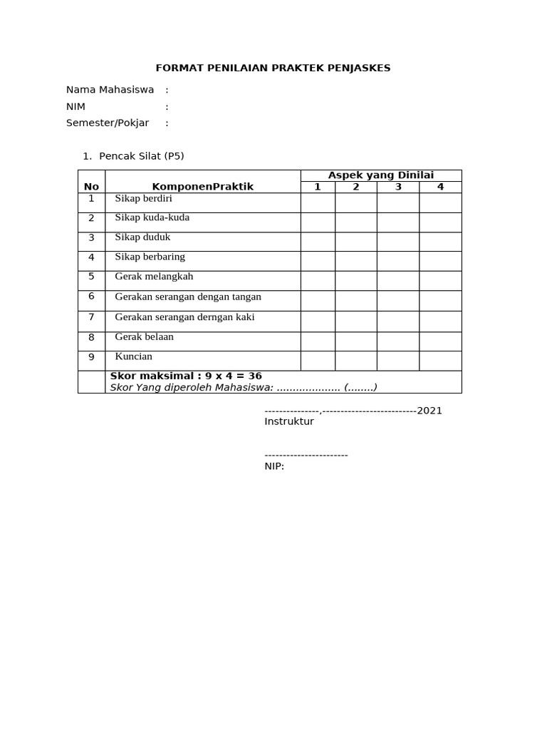 Format Pencak Silat | PDF