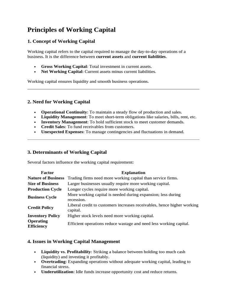 Principles of Working Capital IV | PDF | Working Capital | Inventory