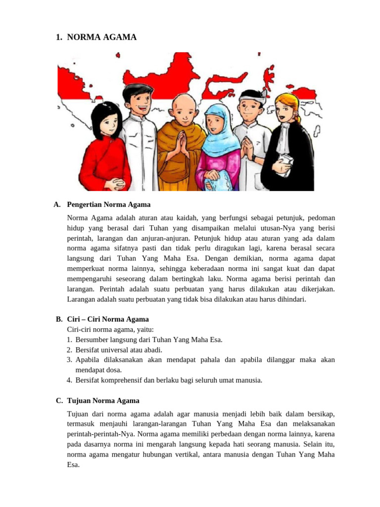 Tujuan dan Ciri Norma Agama | PDF