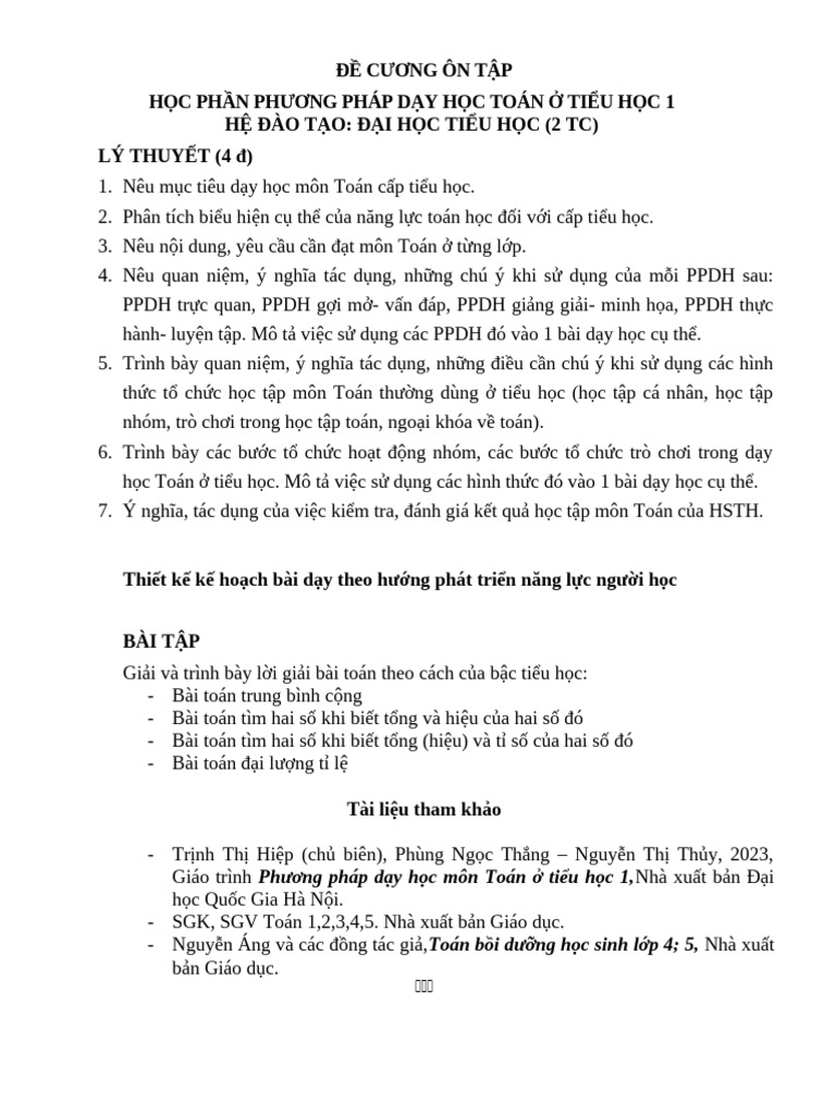 ND ôn PP1 ĐH | PDF