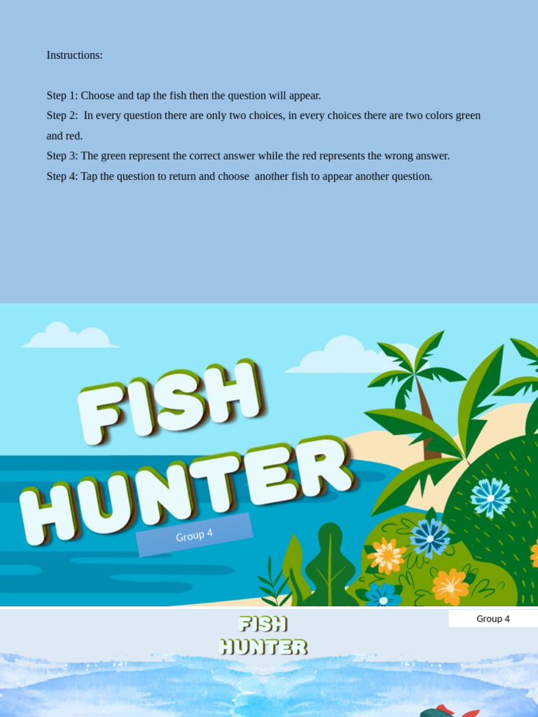 Fish-Hunter-Game PowerPoint | PDF