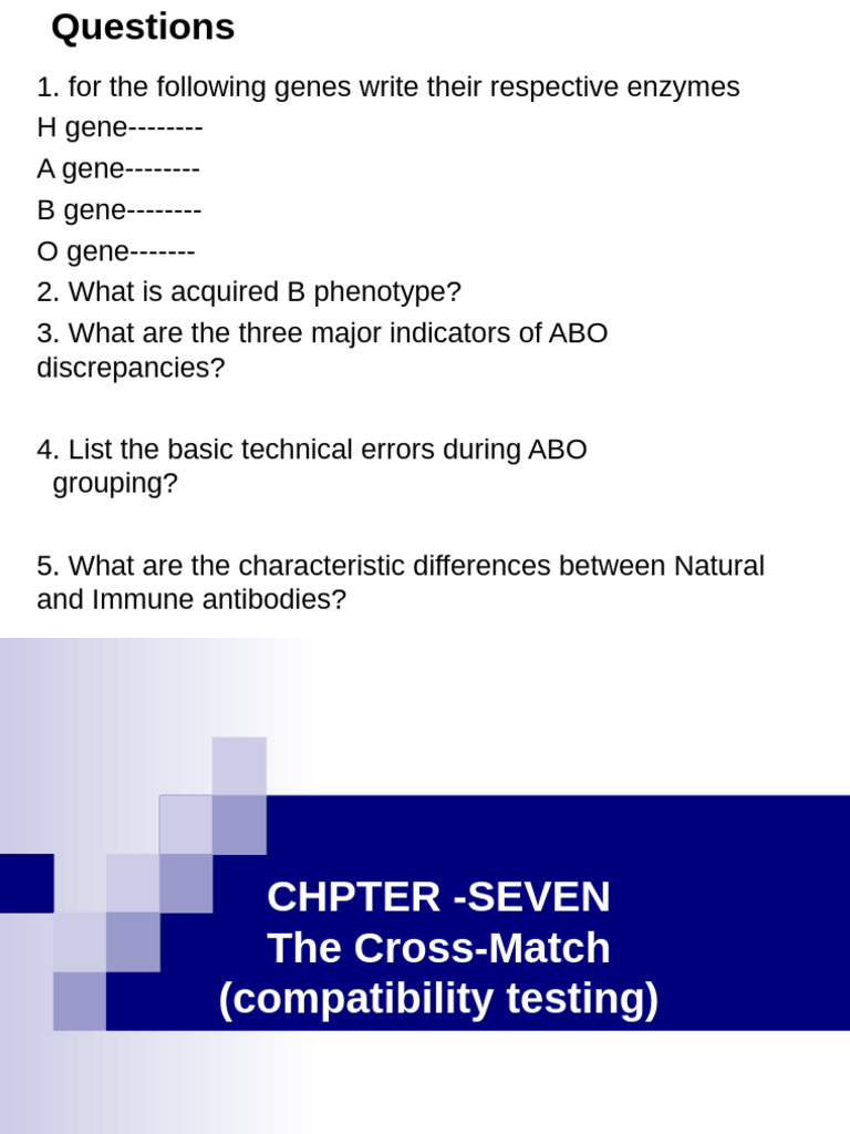 ABO Blood Grouping and Cross-Matching Guide | PDF | Blood Plasma ...