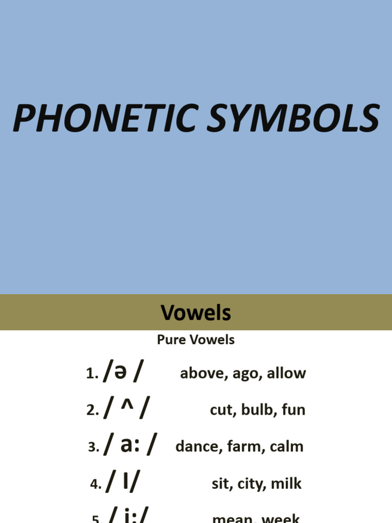 Phonetic Symbols and Examples Guide | PDF