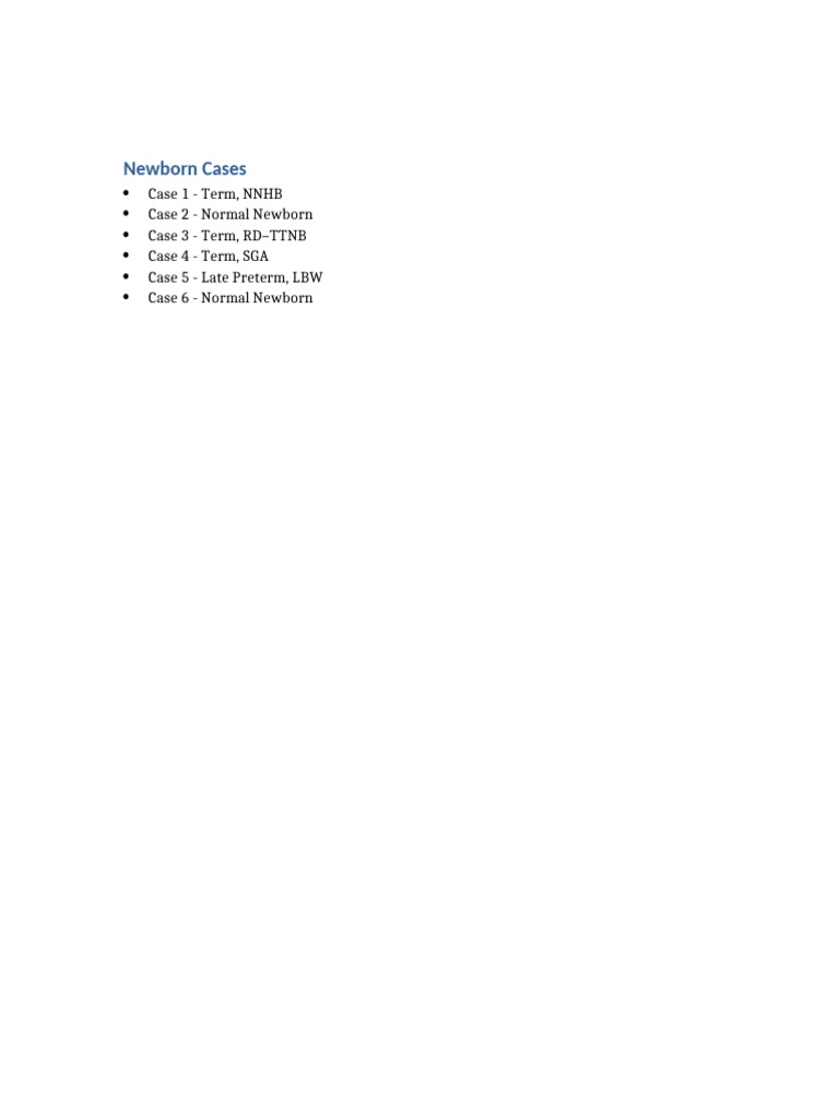 Pediatric Case Notes | PDF