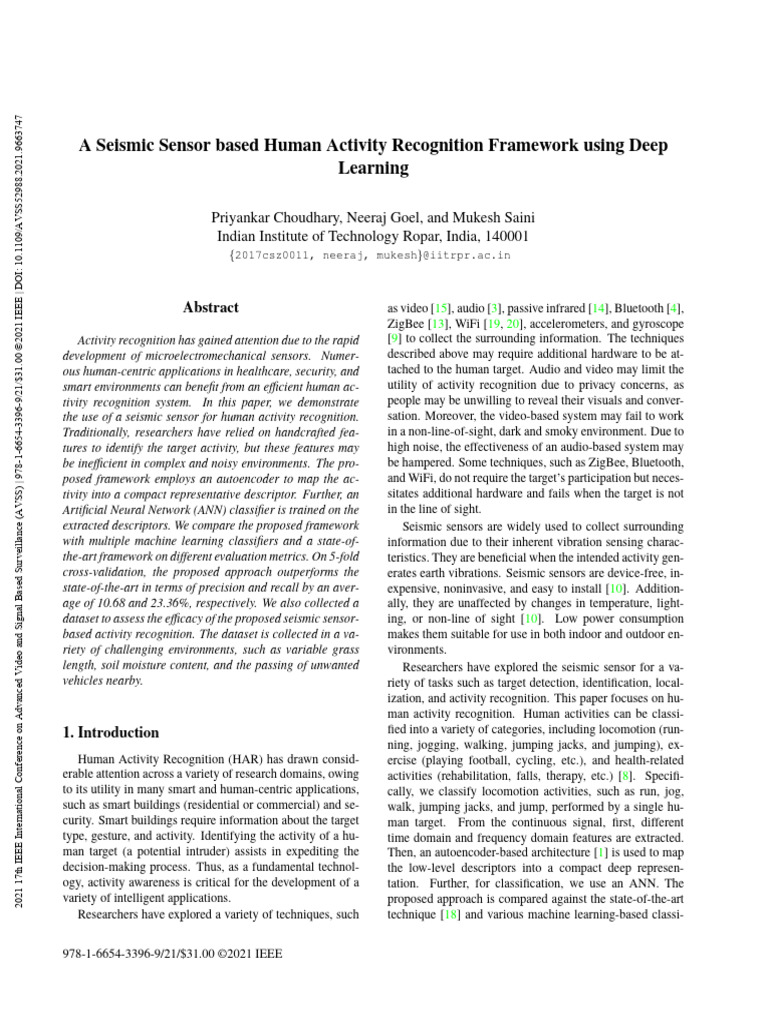 A_Seismic_Sensor_based_Human_Activity_Recognition_Framework_using_Deep_Learning | PDF | Support ...