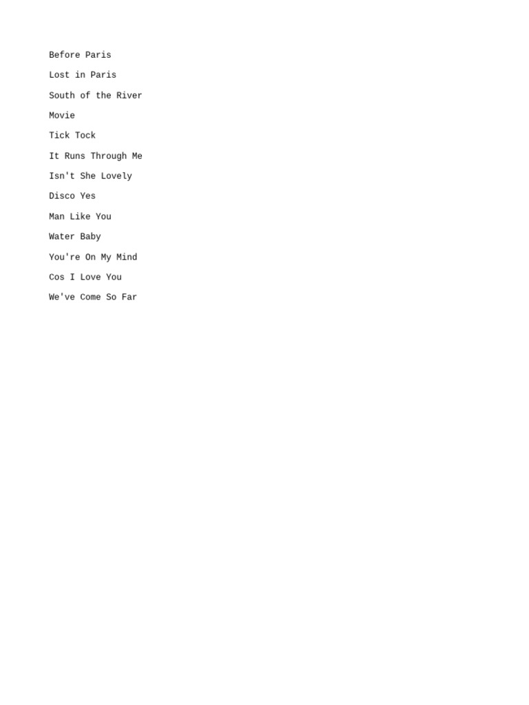 Geo Track List | PDF