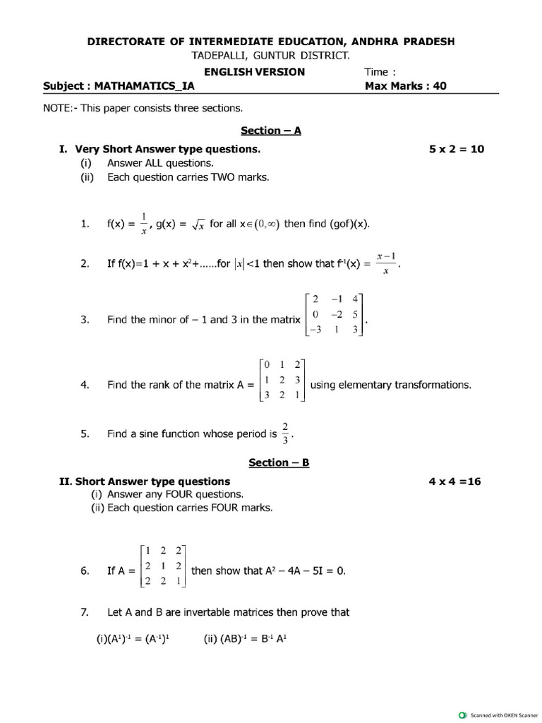 MATHS-IA(EM) | PDF