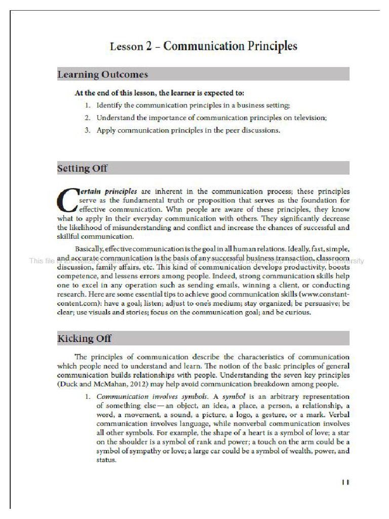 Communication Principles | PDF
