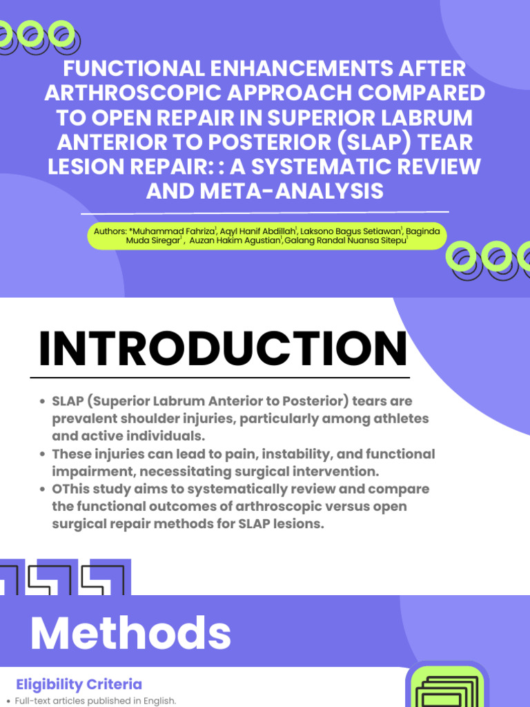 Functional Enhancements After Arthroscopic Approach Compared To Open ...