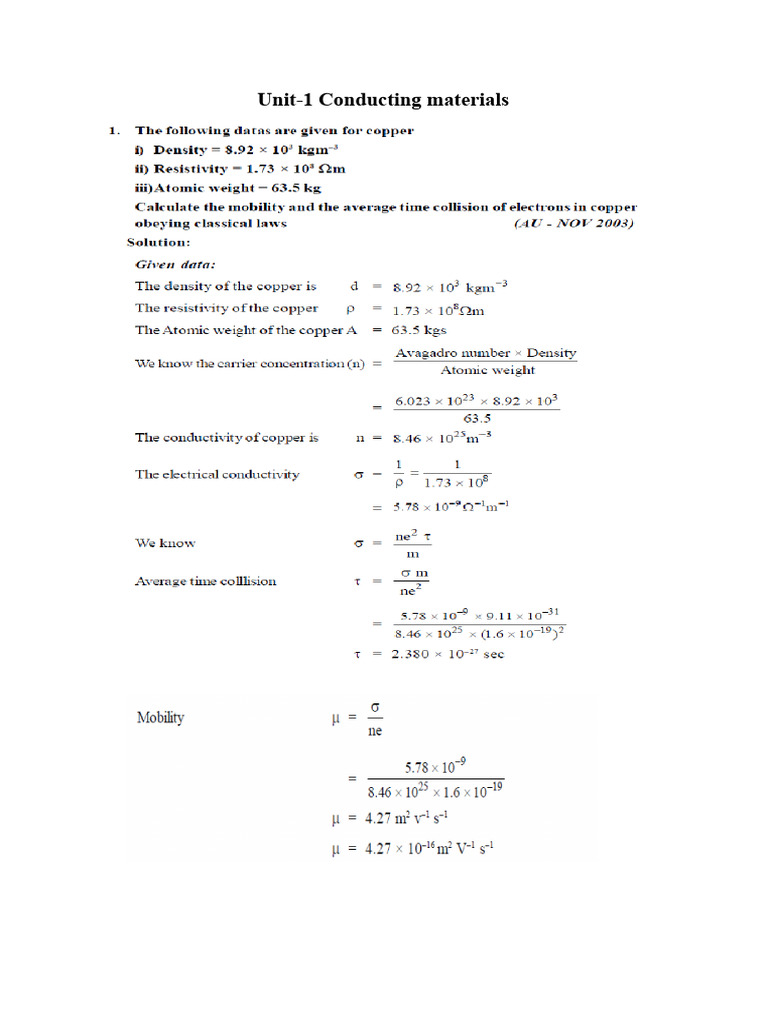 Material Science - Problems | PDF