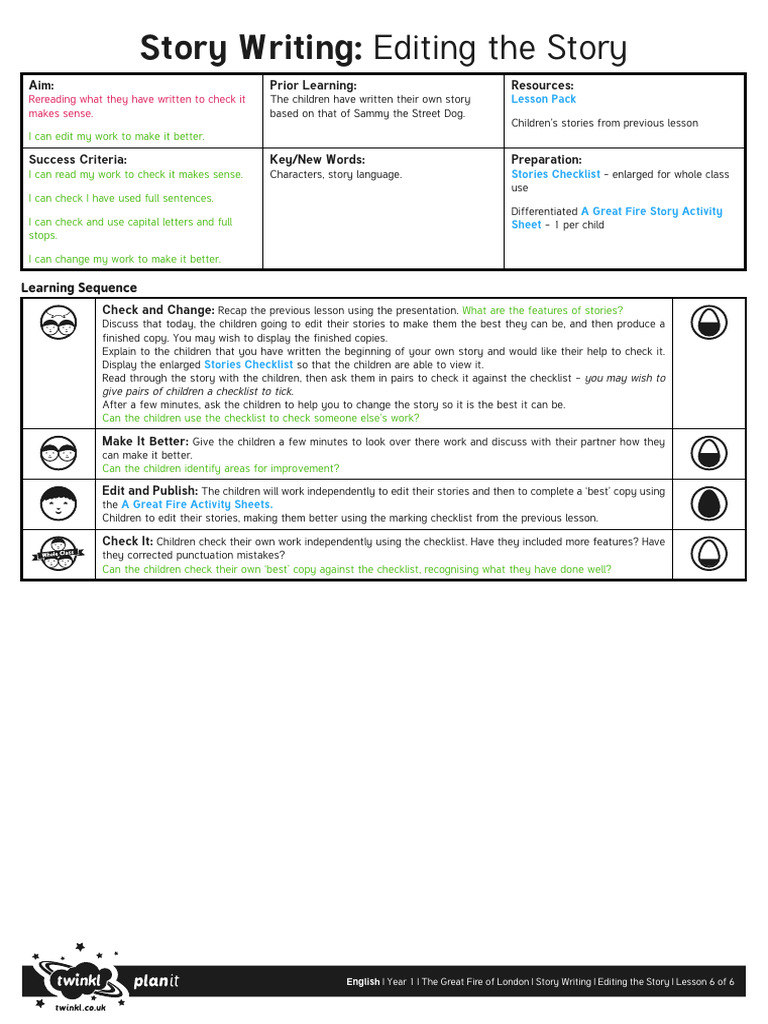 Lesson Plan Editing The Story | PDF | Human Communication