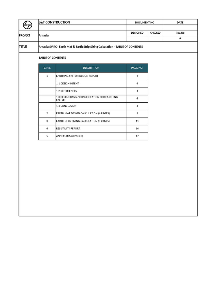Earthing Calculation SV RO | PDF | Electric Power | Electrical Engineering