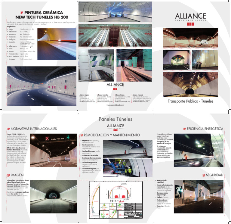 Triptico Tuneles 2022 | PDF | Ingeniería de Edificación | Materiales de construcción