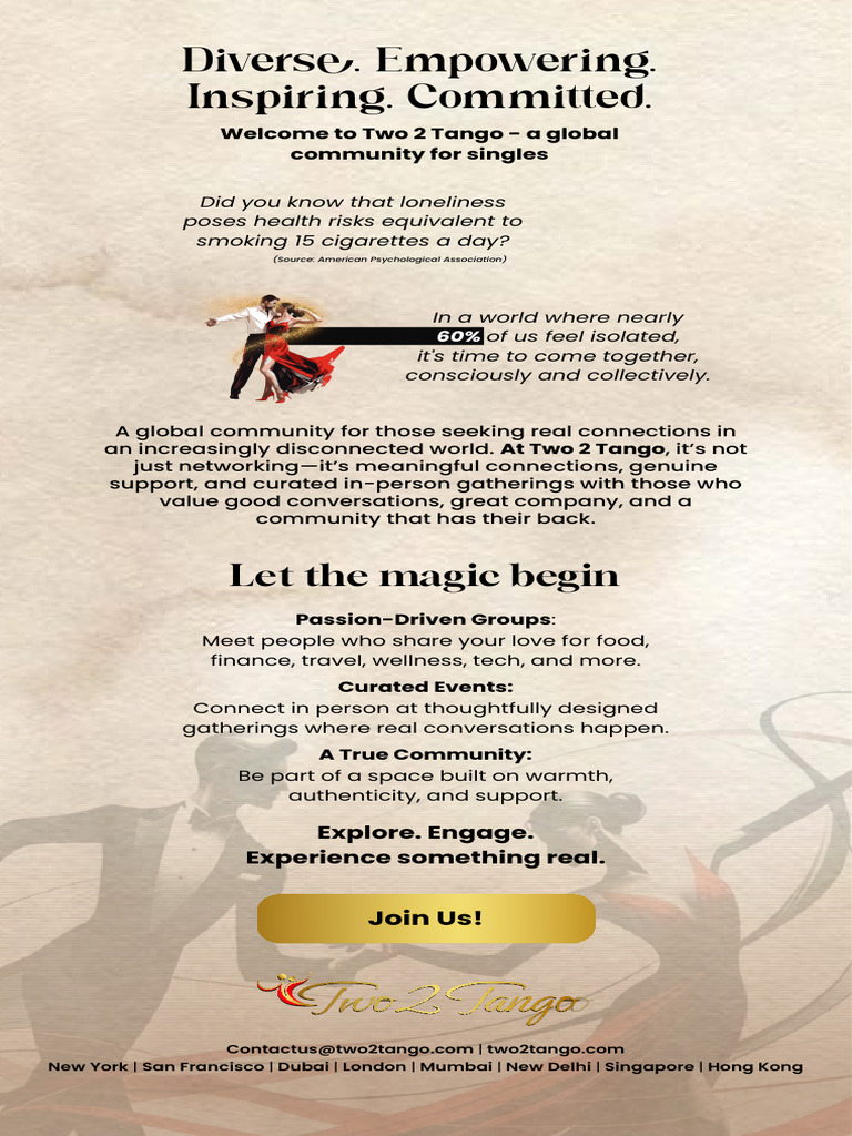 Two 2 Tango Global Community... | PDF