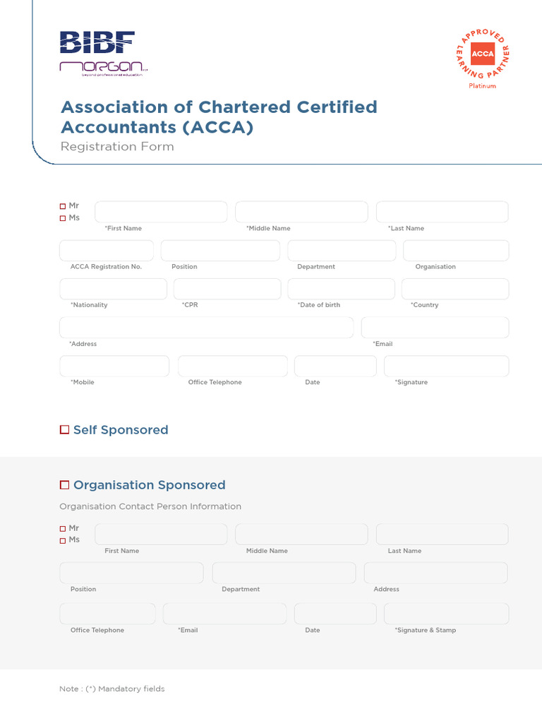 ACCA Registration Form and Policies | PDF | Fee | Textbook