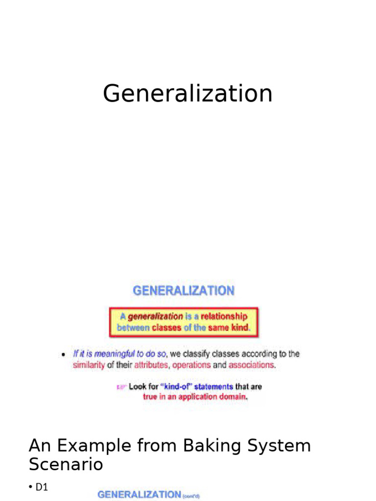 L2 Concept of Generalization | PDF | Inheritance (Object Oriented ...