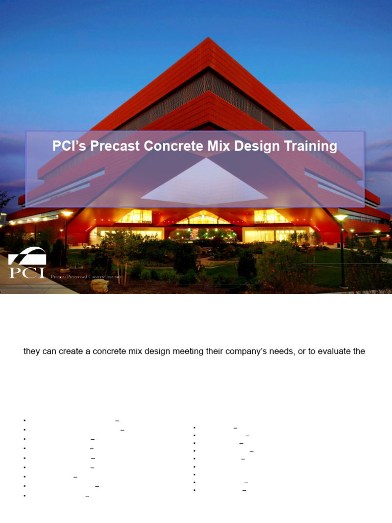 Concrete Mix Design Presentation Slides 1 | PDF | Concrete | Cement