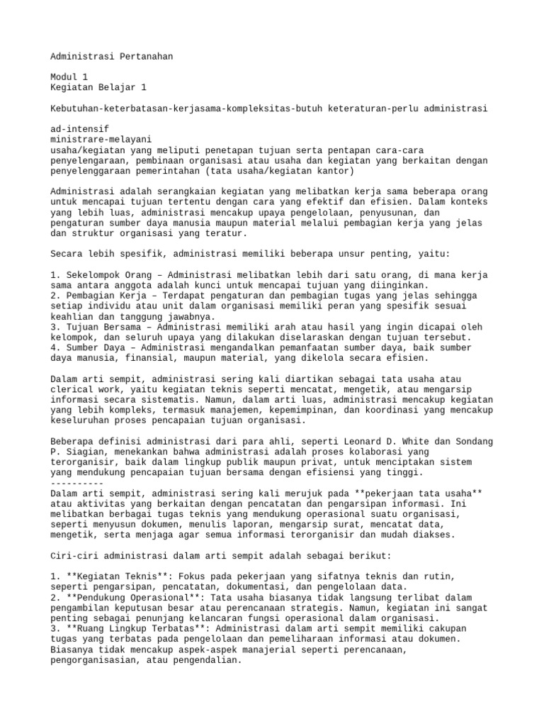 Administrasi Pertanahan | PDF