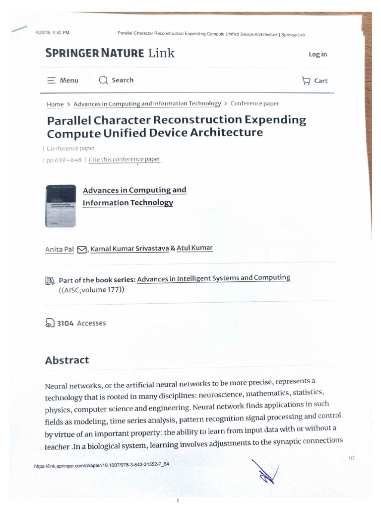 Parallel Character Reconstruction | PDF