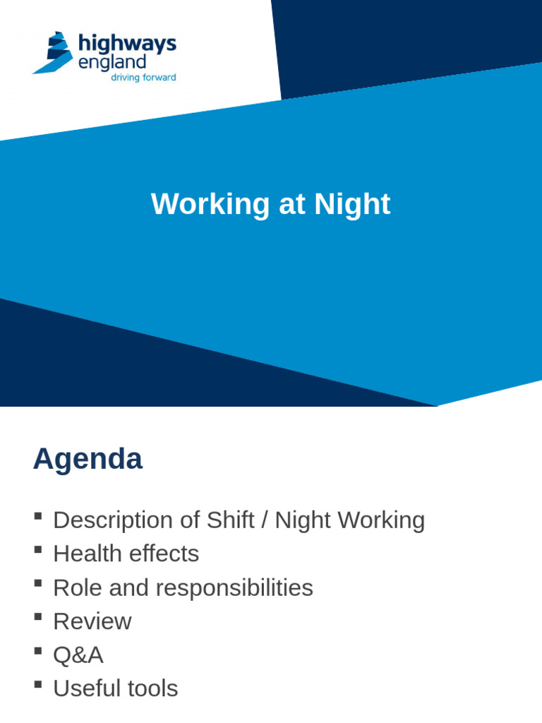 Night Work Safety | PDF | Shift Work | Sleep