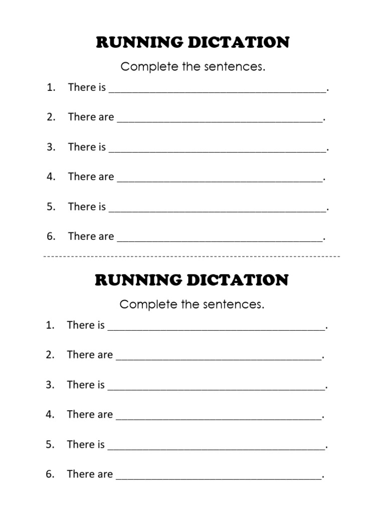 Running Dictation | PDF