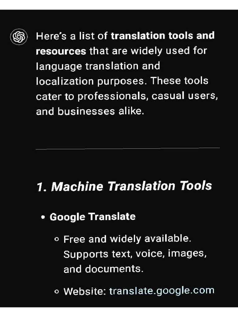Translation Tools and Resources | PDF