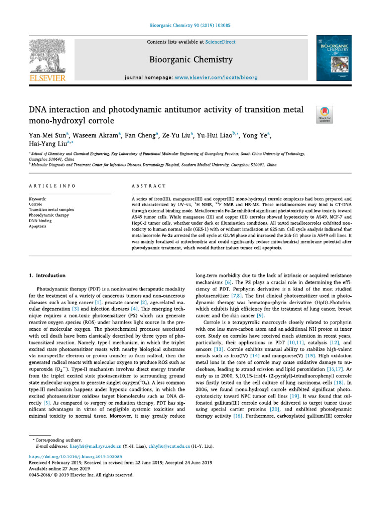 Corroles: Anticancer and Antimicrobial Insights | PDF | Medical Imaging ...