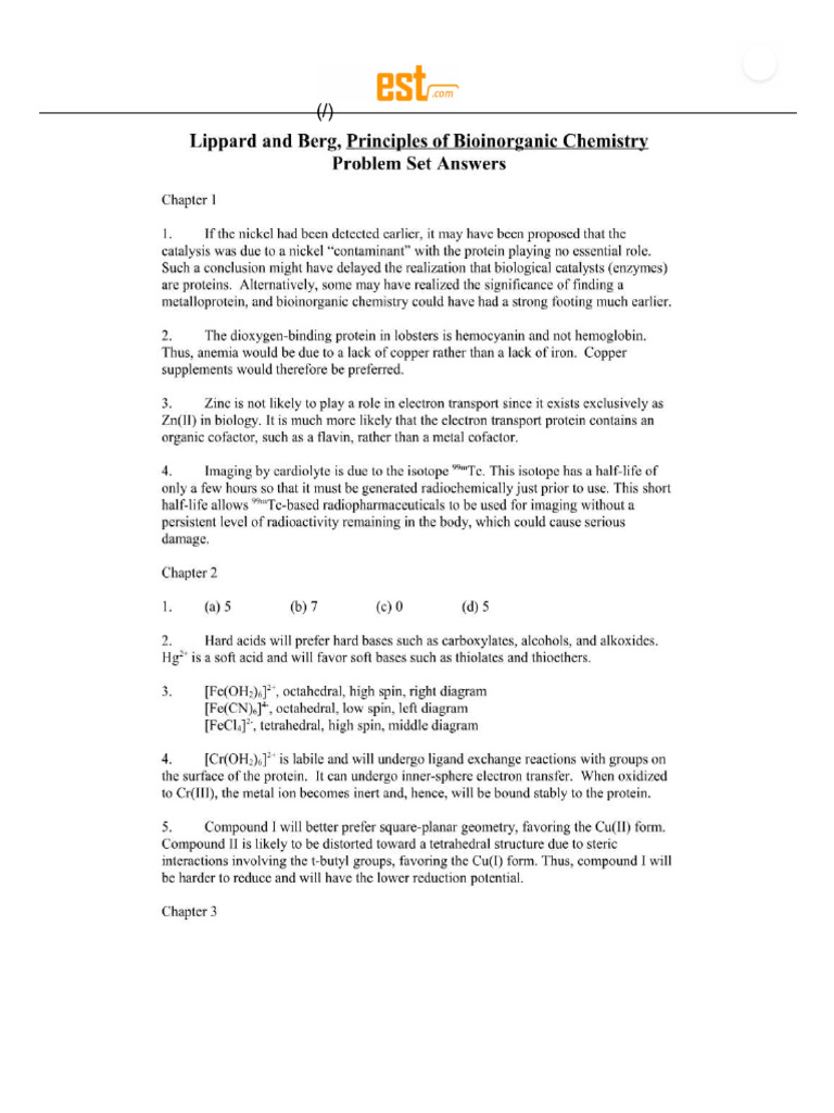 Sol - Lippard, Stephen J. - Berg, Jeremy Mark - Principles of ...