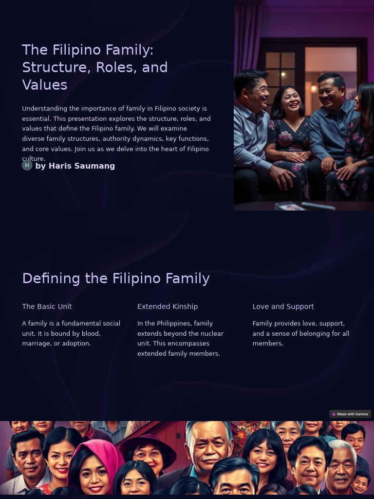 The Filipino Family Structure Roles and Values | PDF | Family | Love