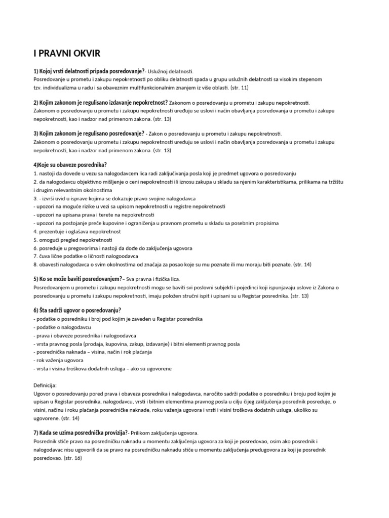 Odgovori Na Pitanja - Pismeni | PDF