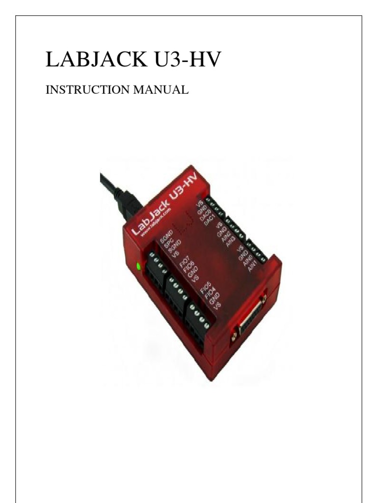 Manual Labjack | PDF | Microsoft Windows | Usb