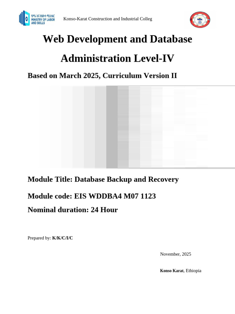 TM07 Database Backup and Recovery | PDF | Backup | Databases