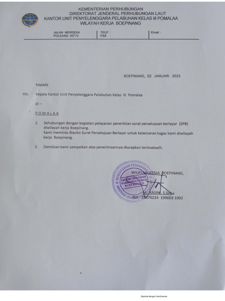 Permohonan SPB | PDF