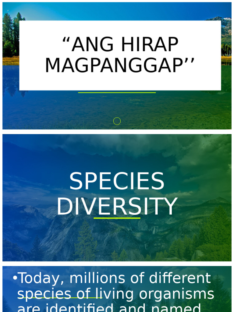 Understanding Species Diversity | PDF | Species | Biodiversity