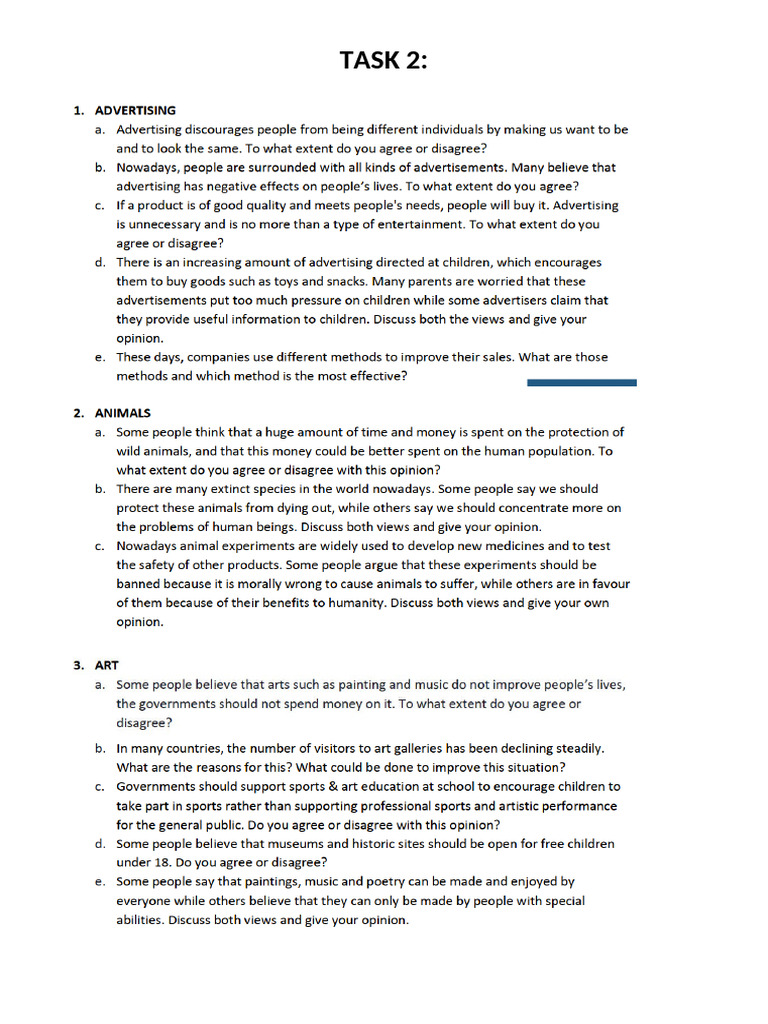 Writing Practice - Task 2 | PDF