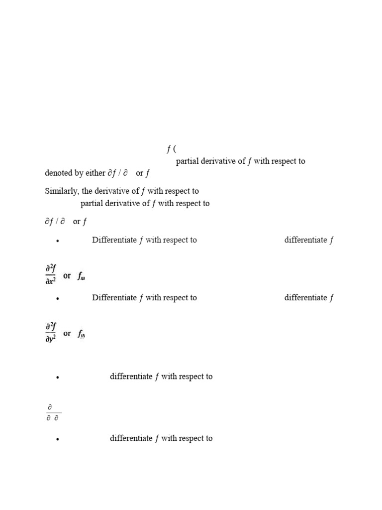 Partial Differentiation 1 | PDF | Derivative | Variable (Mathematics)