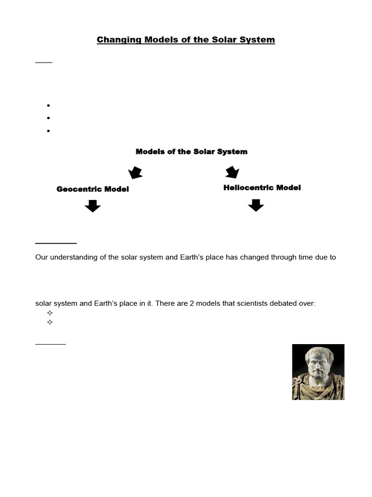 Evolution of Solar System Models | PDF | Heliocentrism | Planets