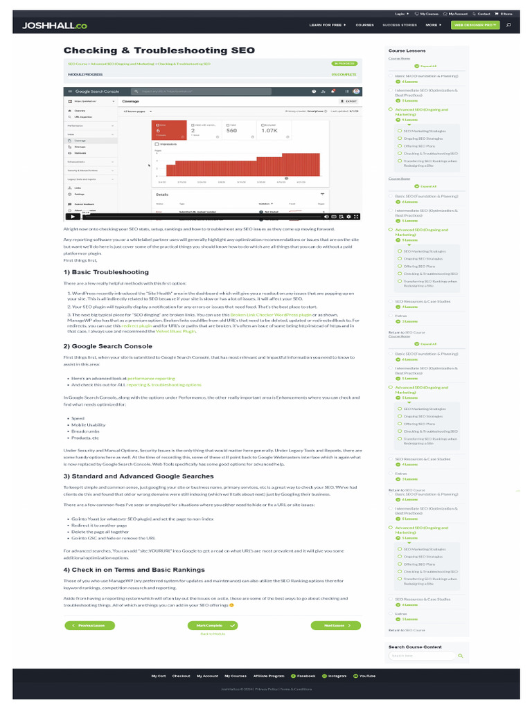04-Checking Troubleshooting SEO - Bak | PDF | Search Engine Optimization | Computing